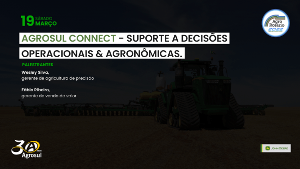 Palestra Agrosul: Agrosul Connect - Suporte a Decisões Operacionais ...