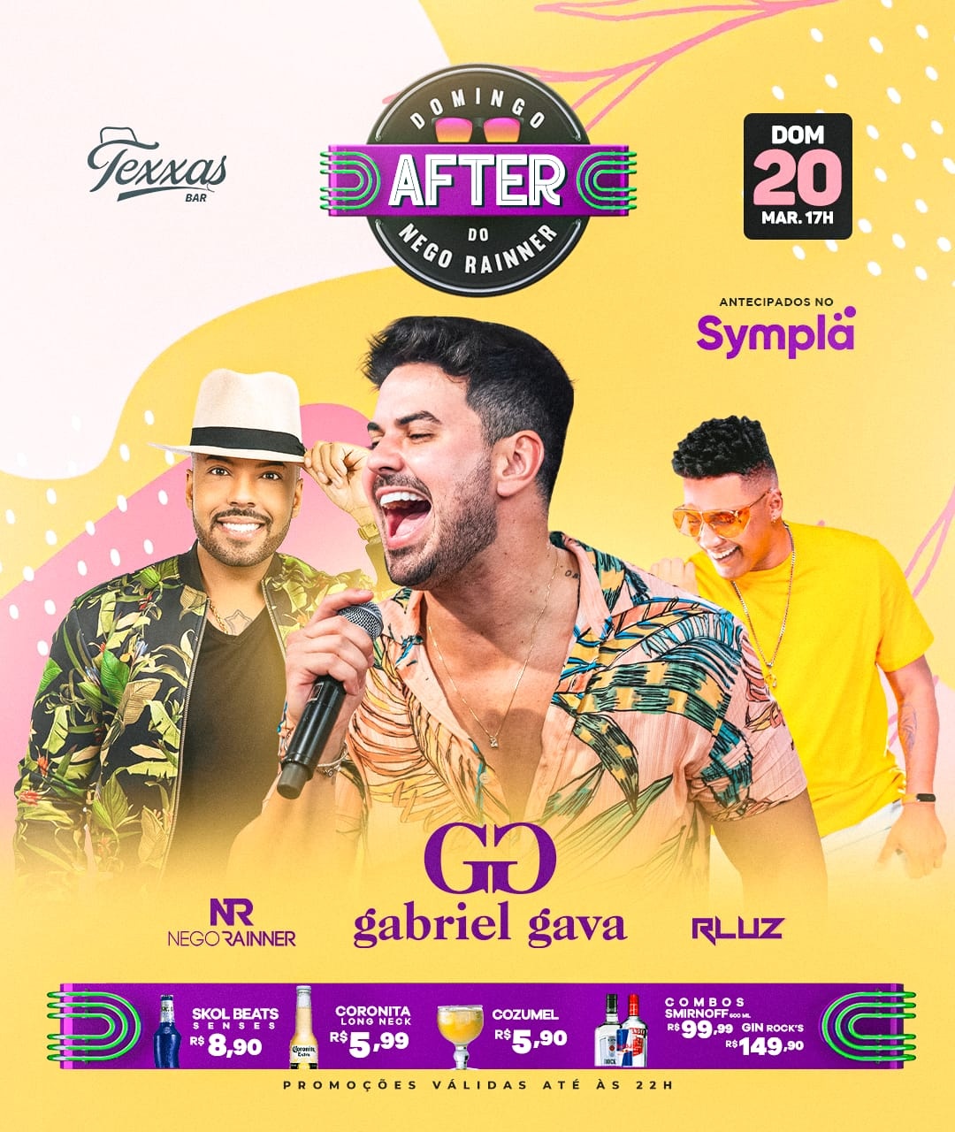 TEXXAS BAR - GABRIEL GAVA (AFTER DE DOMINGO) em Brasília - Sympla