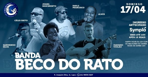 BANDA BECO DO RATO em Rio de Janeiro - Sympla