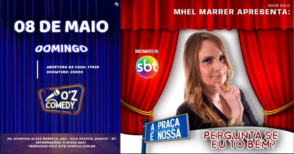 Show Solo Mhel Marrer "Pergunta se eu tô bem?" em Osasco - Sympla