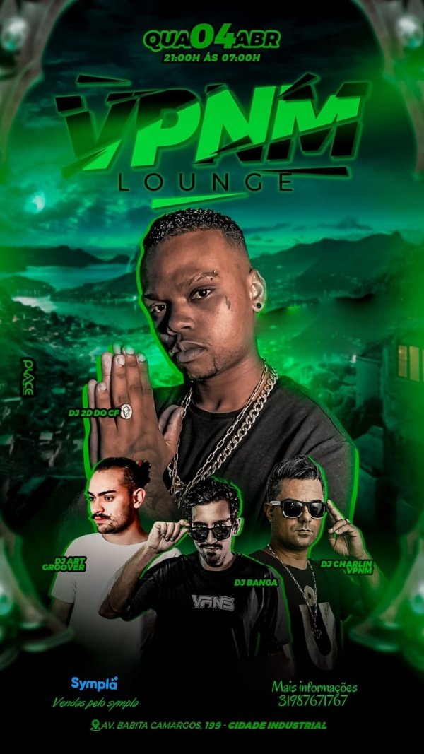 VPNM Lounge em Contagem - Sympla