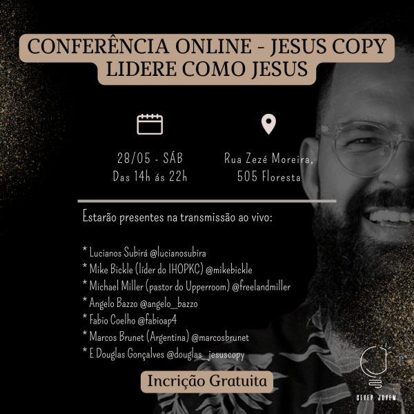 Conferência Online Jesus Copy- Lidere como Jesus em Joinville - Sympla