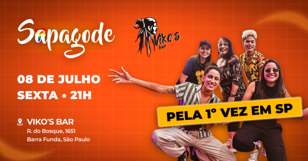 Sapagode em SP - Vikos Bar em São Paulo - 2023 - Sympla