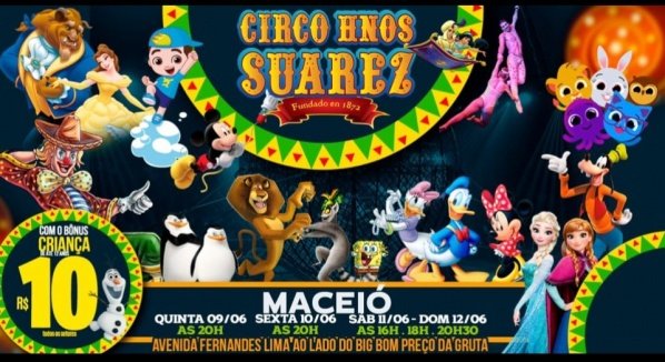 Circo Hermanos Suarez Magic Show - Domingo 18:00h - 12/06 em Maceió ...