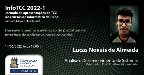 InfoTCC20221: Lucas Novais 14/06 19h - online - Sympla
