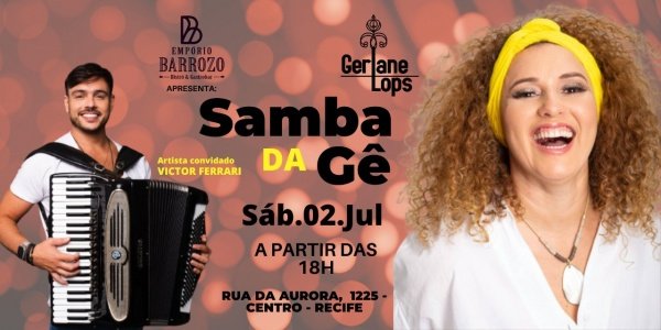 Samba da Gê em Recife - Sympla