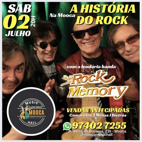 A HISTÓRIA DO ROCK NA MOOCA - COM A LENDÁRIA BANDA ROCK MEMORY em São ...