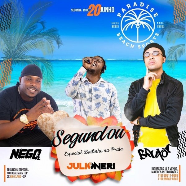 SEGUNDOU - ESPECIAL BAILINHO NA PRAIA -- NEGO DAMOÉ / JULIO NERI / DJ ...