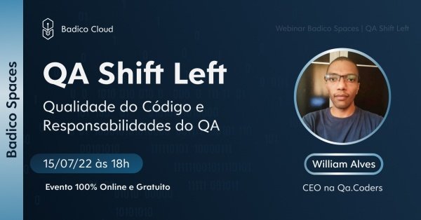 Badico Spaces Qa Shift Left Online Sympla 
