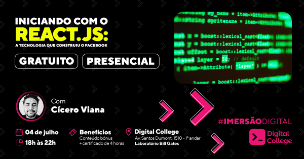 REACT.JS - A TECNOLOGIA QUE CONSTRUIU O FACEBOOK em Fortaleza - Sympla