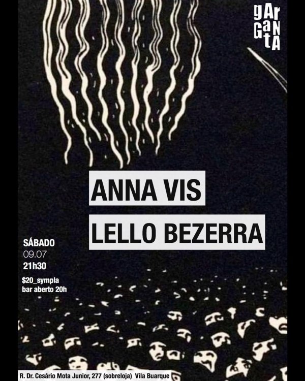 Anna Vis e Lello Bezerra em São Paulo - Sympla