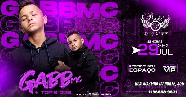 Gaab MC Na Prado´s em Guarulhos - Sympla