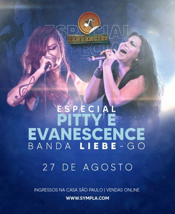 ESPECIAL PITTY / EVANESCENCE em Palmas - 2024 - Sympla
