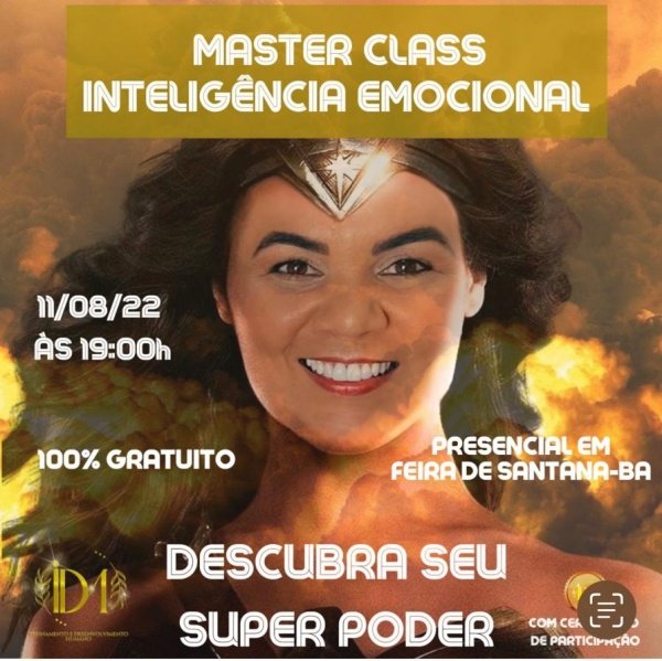 MASTERCLASS INTELIGÊNCIA EMOCIONAL FEIRA DE SANTANA em Feira de Santana - Sympla