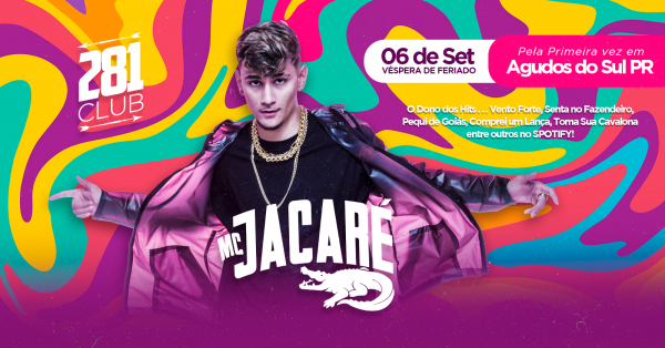 MC JACARÉ NO 281 CLUB // 06.SET // VÉSPERA DE FERIADO em Agudos do Sul ...