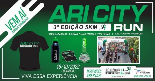 ARI CITY RUN 3º EDIÇÃO 5KM em Ariquemes - Sympla