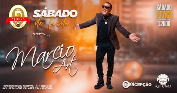 Sábado com Marcio Art e Grupo Percepção no Adega Original em São Paulo ...