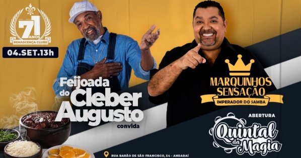 Feijoada do Cleber Augusto - Convida Marquinhos Sensação em Rio de ...