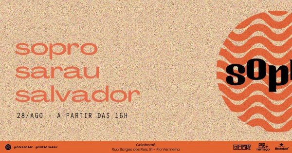 SOPRO SARAU no Bar do Terraço da Colasboraê em Salvador - Sympla