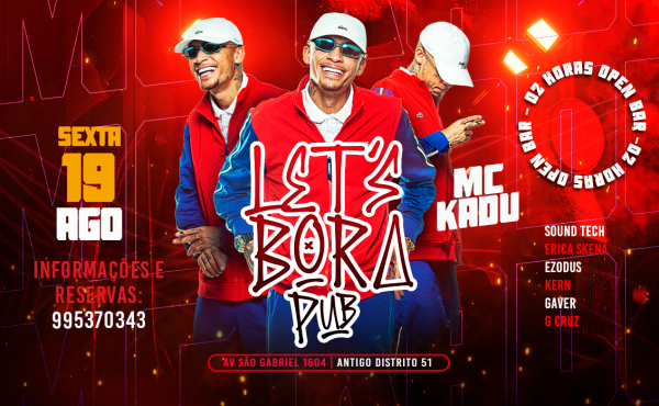 19.08 MC KADU / LETS BORA PUB em Colombo - Sympla