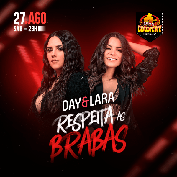 DAY E LARA ( REXPEITA AS BRABA ) em Cruzeiro - 2024 - Sympla