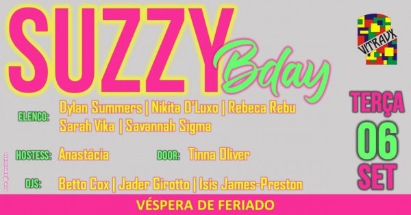 SUZZY Bday em Porto Alegre - Sympla