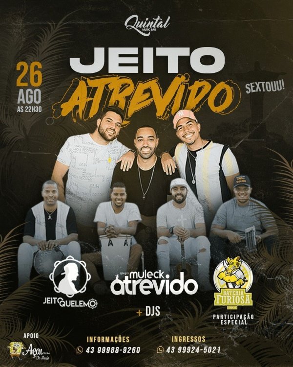 JEITO ATREVIDO em Cornélio Procópio - Sympla