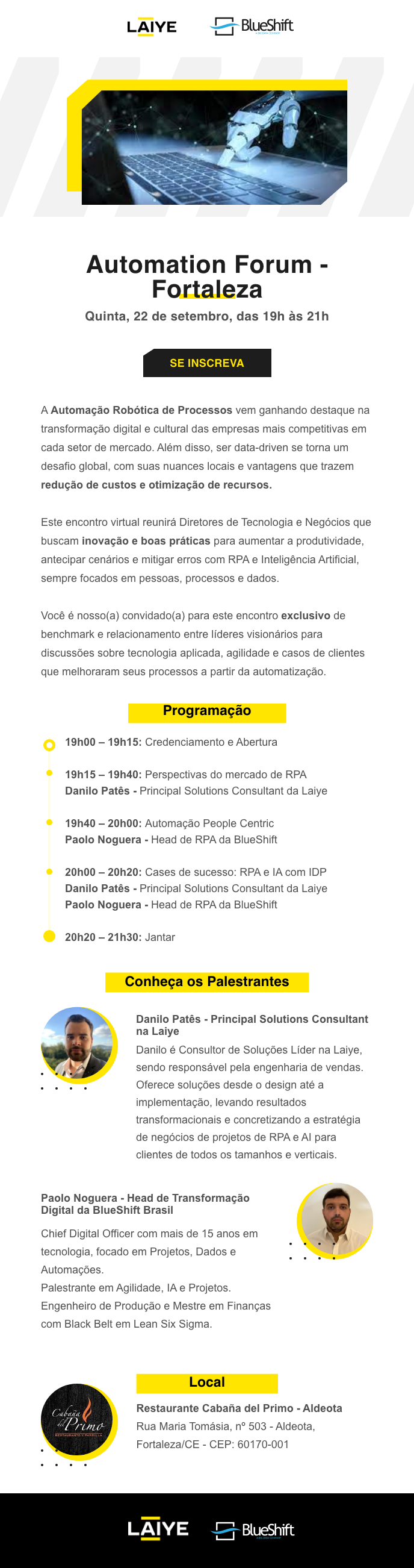 Automation Forum - Fortaleza em Fortaleza - Sympla