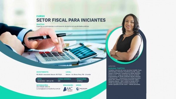 CURSO SETOR FISCAL PARA INICIANTES - PRESENCIAL em Belo Horizonte - Sympla