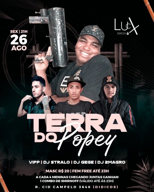 TERRA DO POPEY | LISTA VIP em Curitiba - Sympla