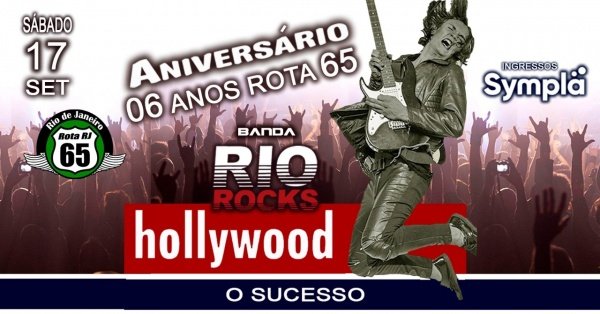 SUCESSOS DA HOLLYWOOD - ANIVERSÁRIO ROTA65 em Rio de Janeiro - Sympla