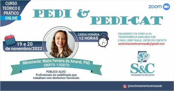 CURSO TEÓRICO PRÁTICO ONLINE PEDI & PEDI-CAT - online - Sympla