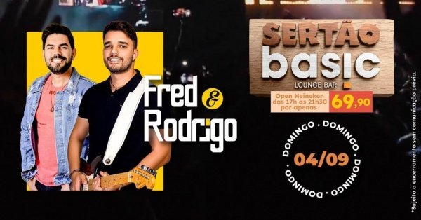 Domingo 04/09 • Fred & Rodrigo • Basic Águas Claras em Brasília - Sympla