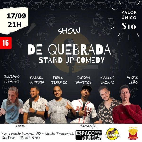 Show De Quebrada - Stand up Comedy em São Paulo - Sympla
