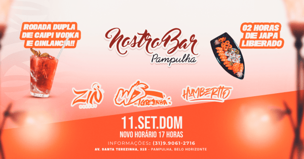 Domingo do Nostro Bar Pampulha em Belo Horizonte - Sympla