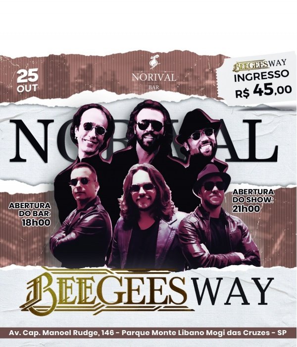 BEE GEES WAY em Mogi das Cruzes - Sympla