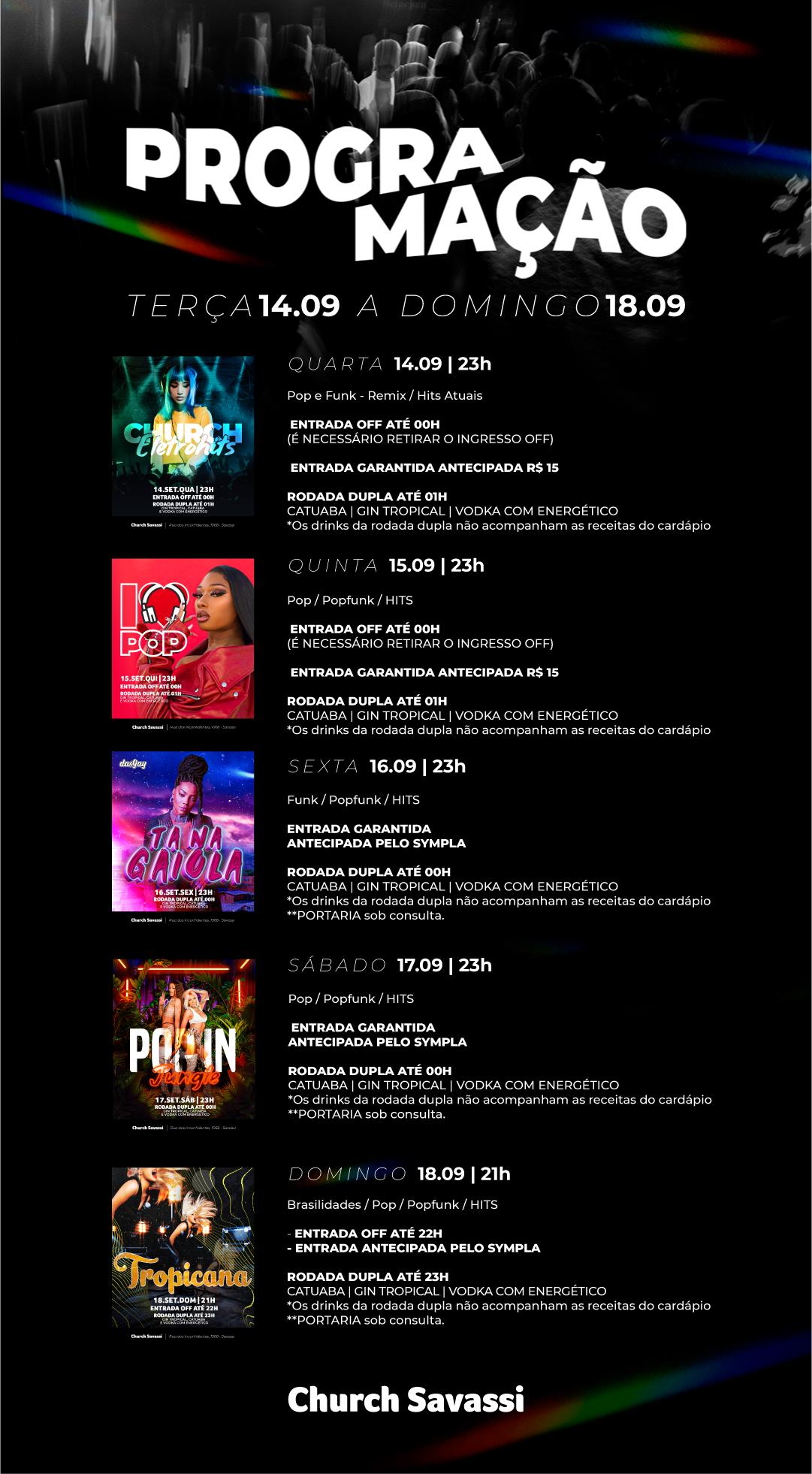 Unidade Savassi quarta 14/09 a domingo 18/09 em Belo Horizonte - Sympla