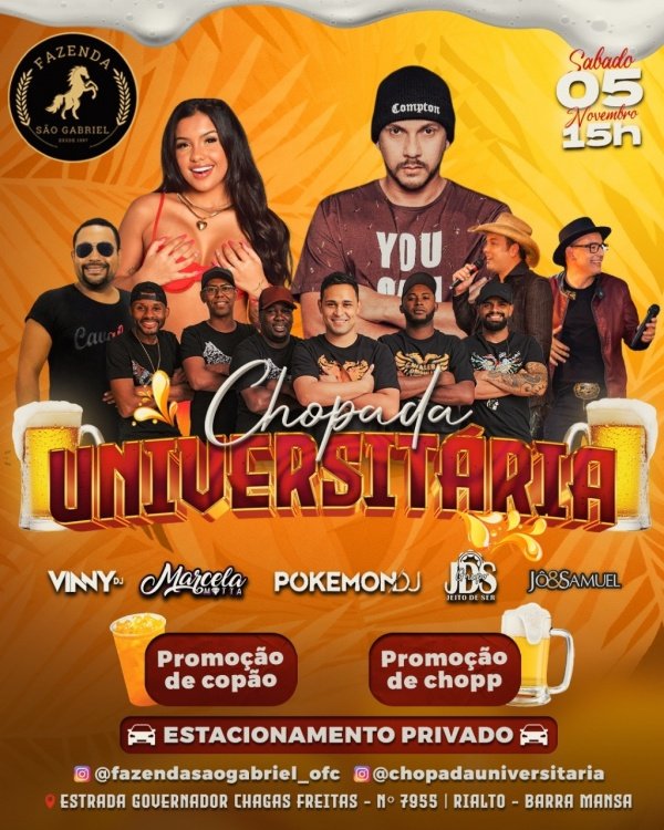 CHOPADA UNIVERSITÁRIA 2022 em Barra Mansa - Sympla