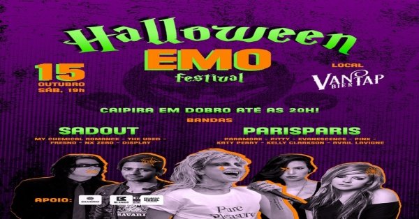 HALLOWEEN EMO em Tubarão - Sympla
