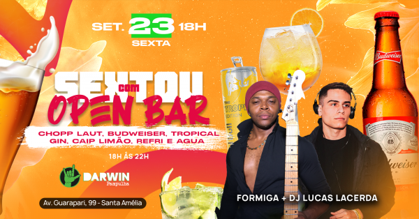 Sextou com OPEN BAR em Belo Horizonte - Sympla