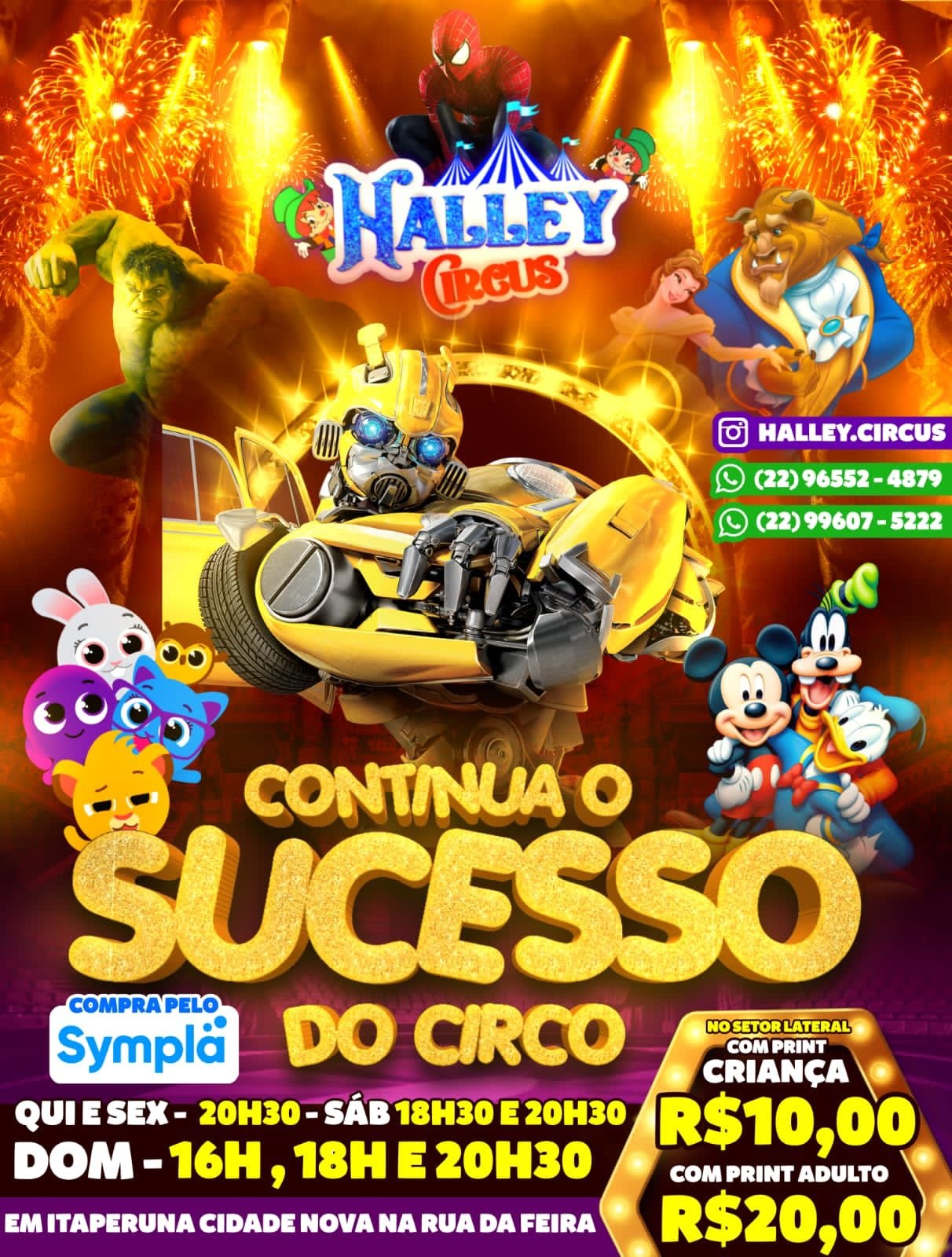 Halley Circus| ITAPERUNA | Sábado 01/10/2022 às 18h30 em Itaperuna ...