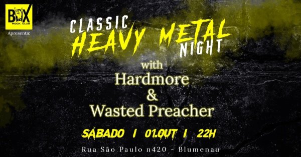 Classic HEAVY METAL Night em Blumenau - Sympla