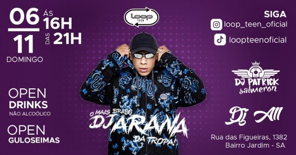 DJ ARANA na Loopteen de Halloween em Santo André - Sympla