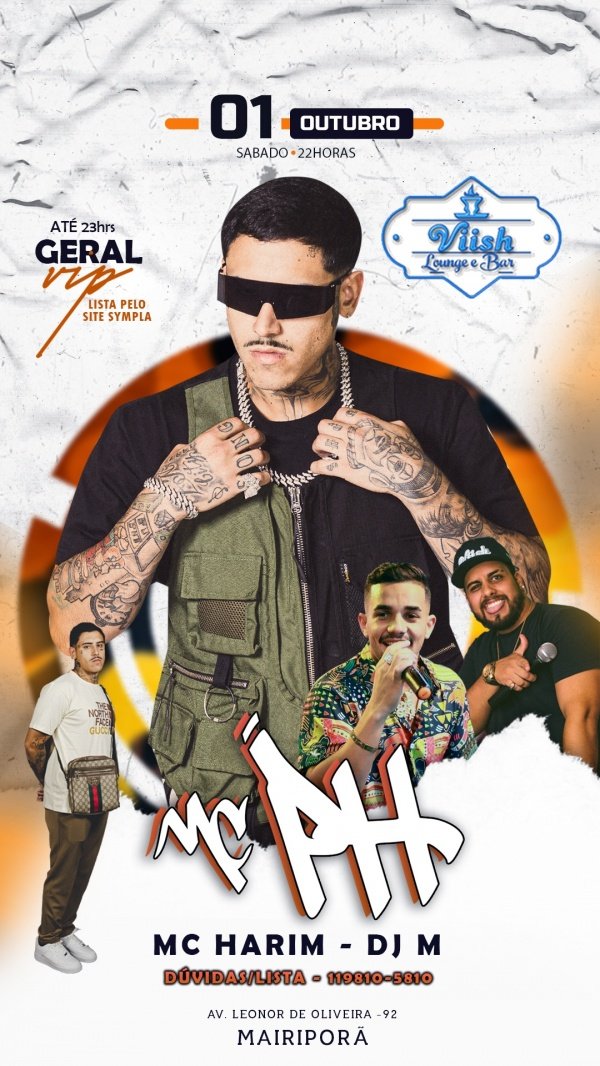 SÁBADO MC PH em Mairiporã - Sympla