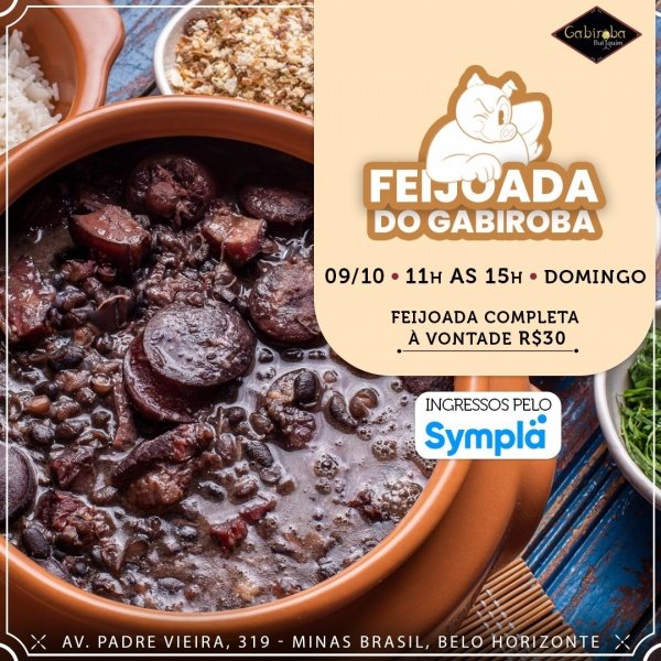 FEIJOADA DO GABIROBA em Belo Horizonte - Sympla
