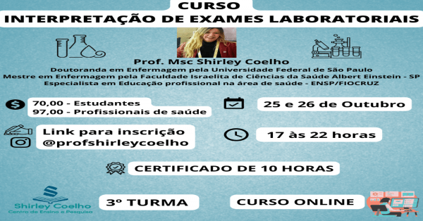 CURSO DE INTERPRETAÇÃO DE EXAMES LABORATORIAIS - online - Sympla
