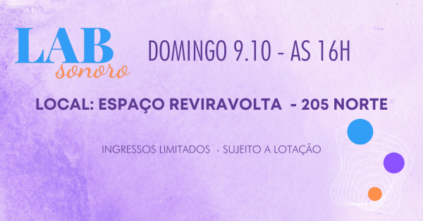 LAB Sonoro em Brasília - 2024 - Sympla