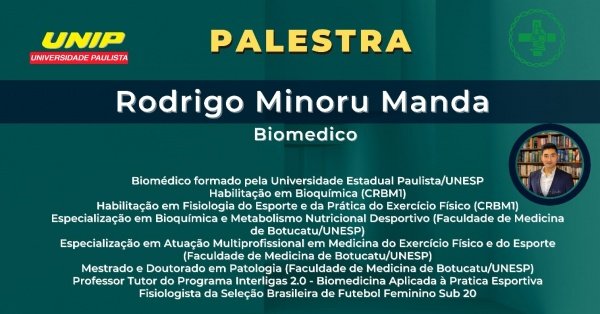 Palestra com Rodrigo Minoru Manda em Sorocaba - Sympla