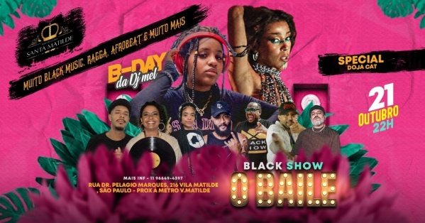 DOJA CAT SPECIAL BLACK SHOW O BAILE em São Paulo - Sympla