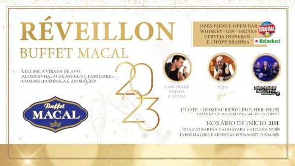 Reveillon 2023 Macal em Louveira - Sympla